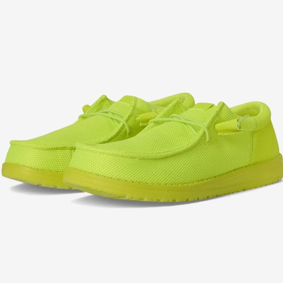 Hey Dude | Shoes | Hey Dude Wally Neon Green Casual Shoes | Poshmark